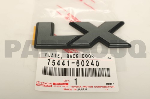 7544160240 Genuine Toyota PLATE, REAR NAME, NO.4 (GRADE MARK) 75441 ...