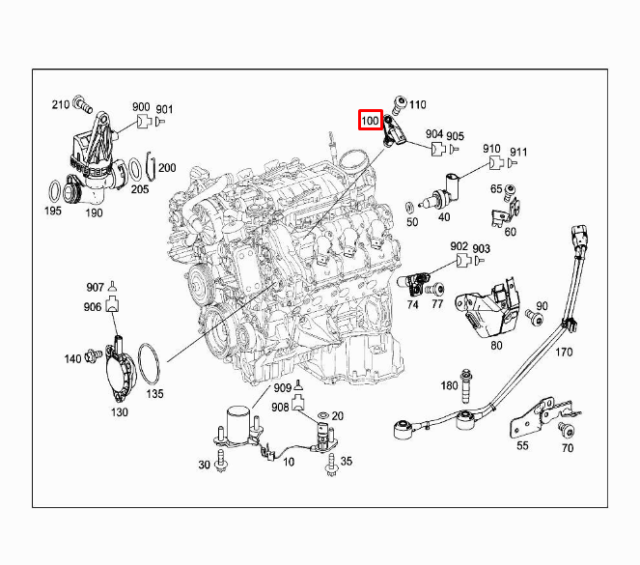 Mercedes-Benz GLE Coupe C292 Crankshaft Position Sensor A2769051000 ...