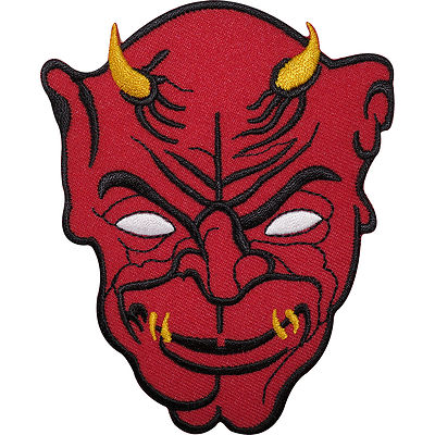 Devil Embroidered Iron / Sew On Patch Motorbike Jacket Embroidery ...