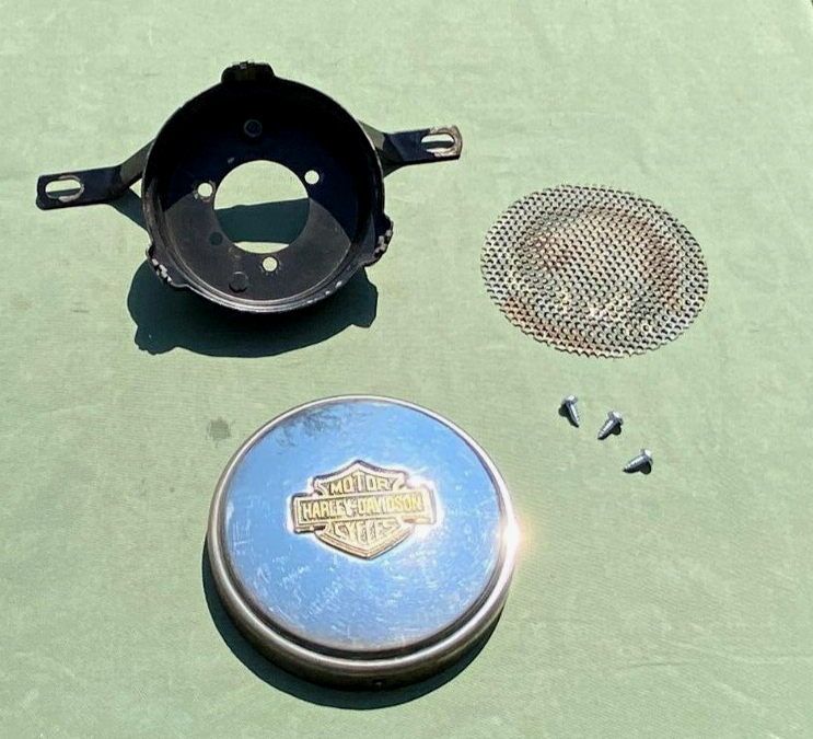 AMF Harley 5 1/2" Round Air Cleaner Assembly Chrome Bendix Keihin Bar ...