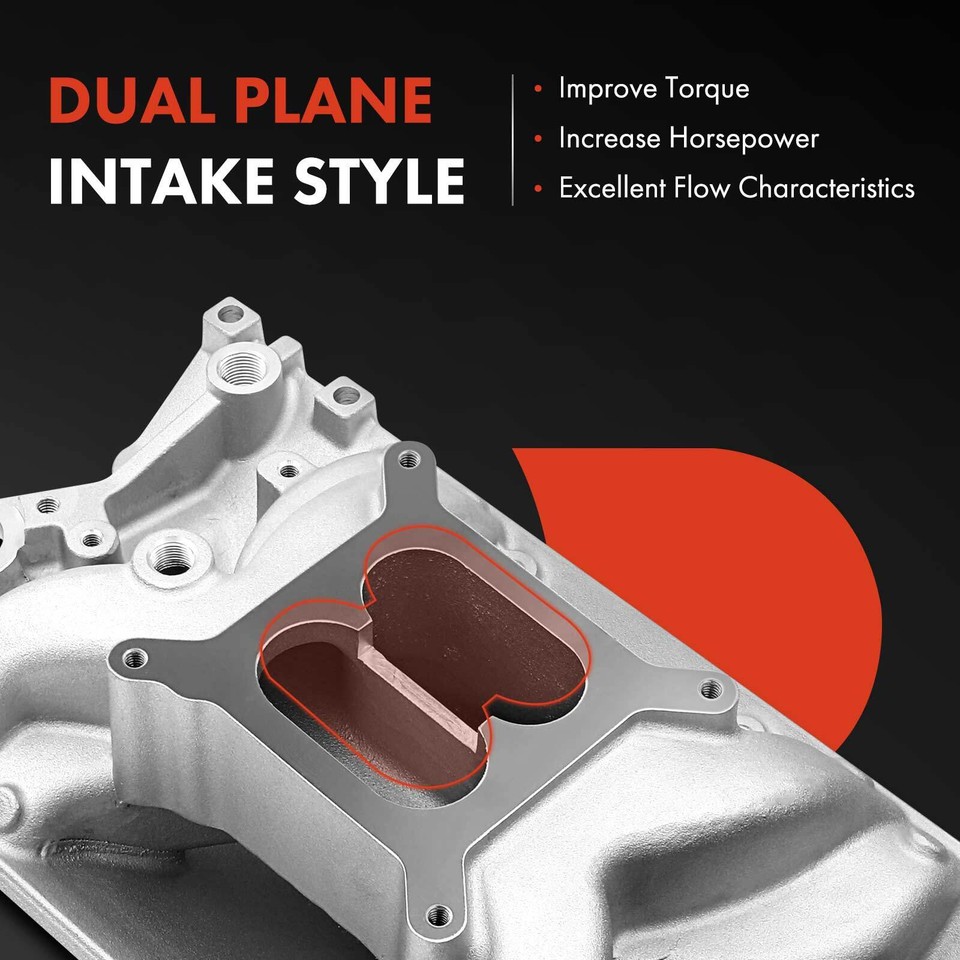 A-Premium Small Block Air Gap Dual Plane Intake Manifold for AMC Jeep ...