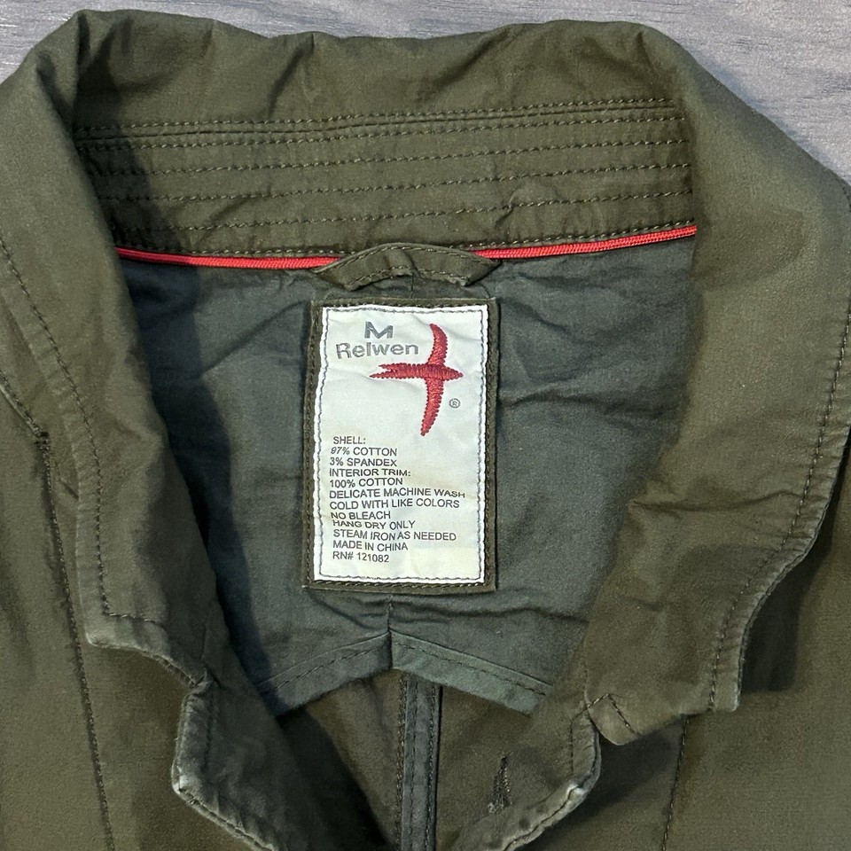 Relwen Flyweight Flex Blazer Jacket Unstructured Army Green Mens Size ...