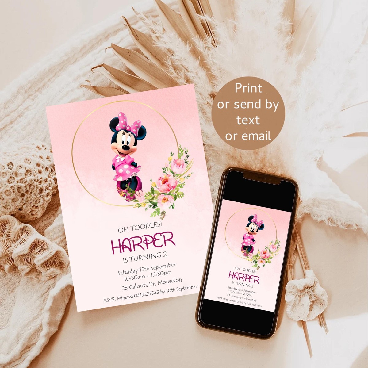 Minnie Mouse Electronic Invitations Minnie Invitations & Invitation