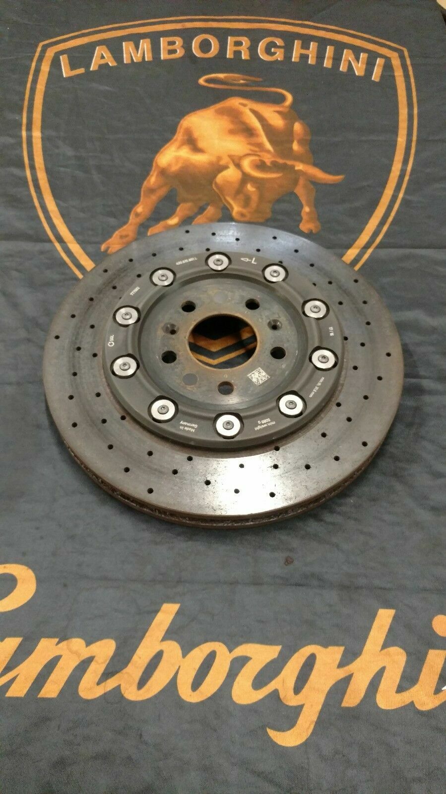 AUDI R8 HURACAN LP560 REAR LEFT DRIVER SIDE CARBON CERAMIC BRAKE DISC ...