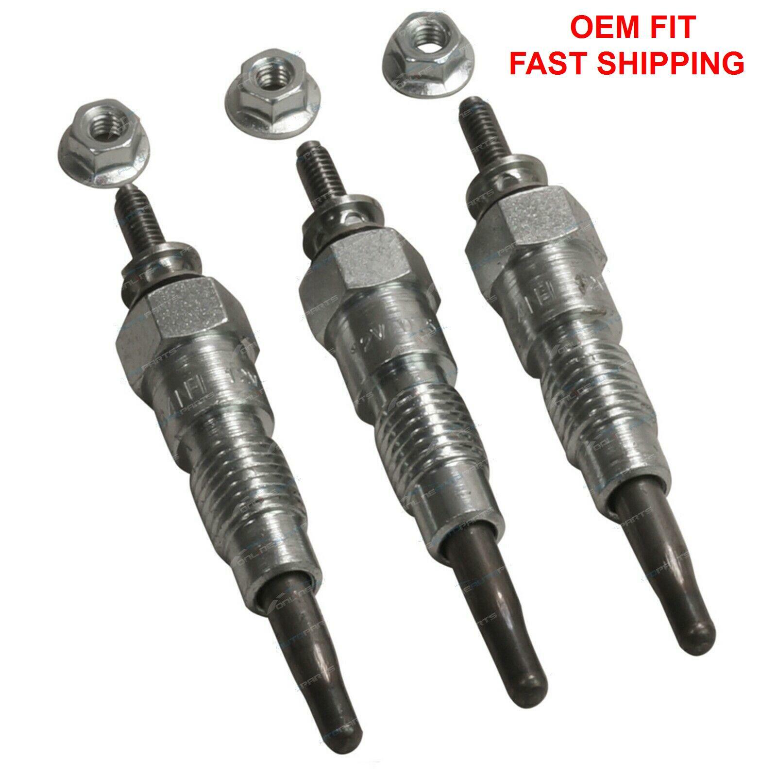(QTY3) JA180KU Diesel Glow Plug 10,5V for Kubota, Mitsubishi 15221 ...
