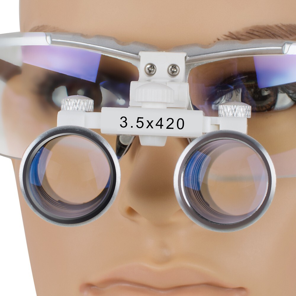 Dental Surgical Medical Binocular Loupes 3.5X 420mm Optical Glass ...