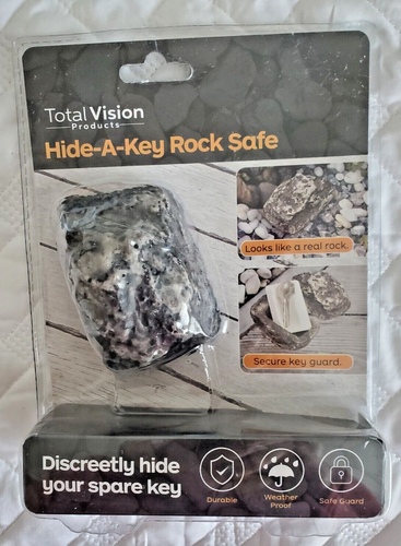 Total Vision Products Hide a Key Rock Safe - Rock with a secret ...