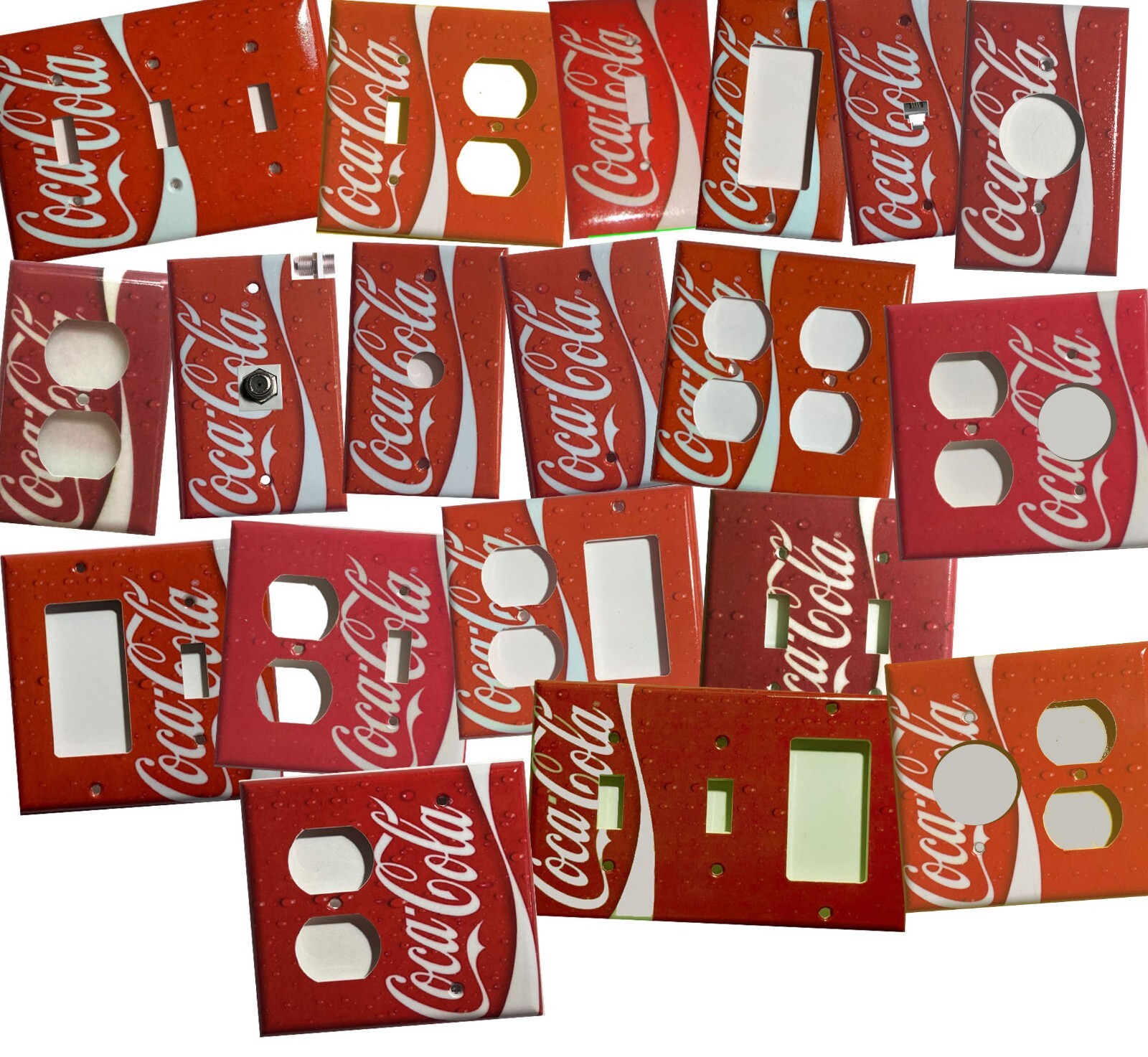 Coke Coca Cola Logo Light Switch Power Outlet wall Cover Plate Home ...