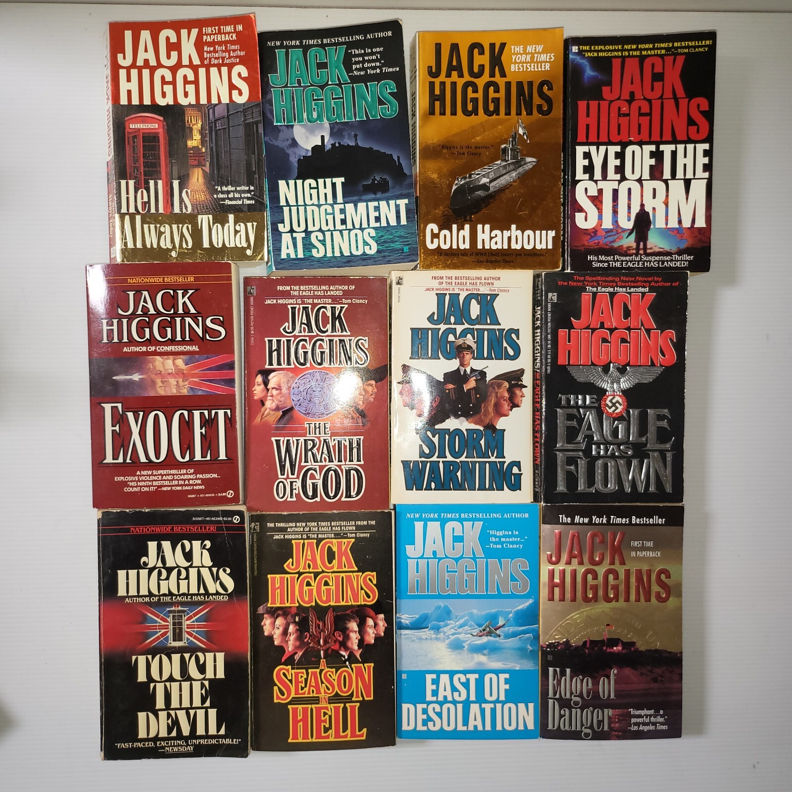 Jack Higgins Book Lot of 25 Vintage Action Spy War Paperback/Hardcover ...