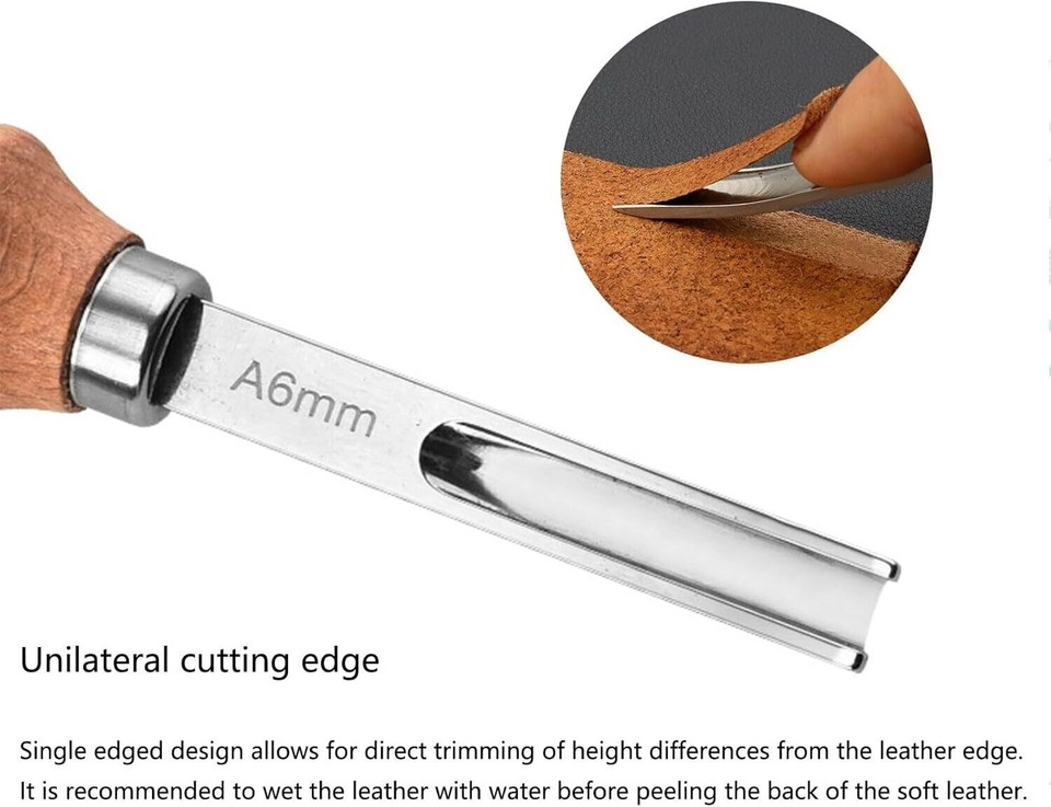 4pcs/set Leather Edge Beveler Tool Wide Mouth Leather Edge Beveler ...