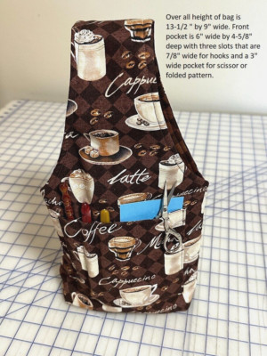 Handmade Coffee / Latte Cotton Fabric Yarn Tote Bag | eBay