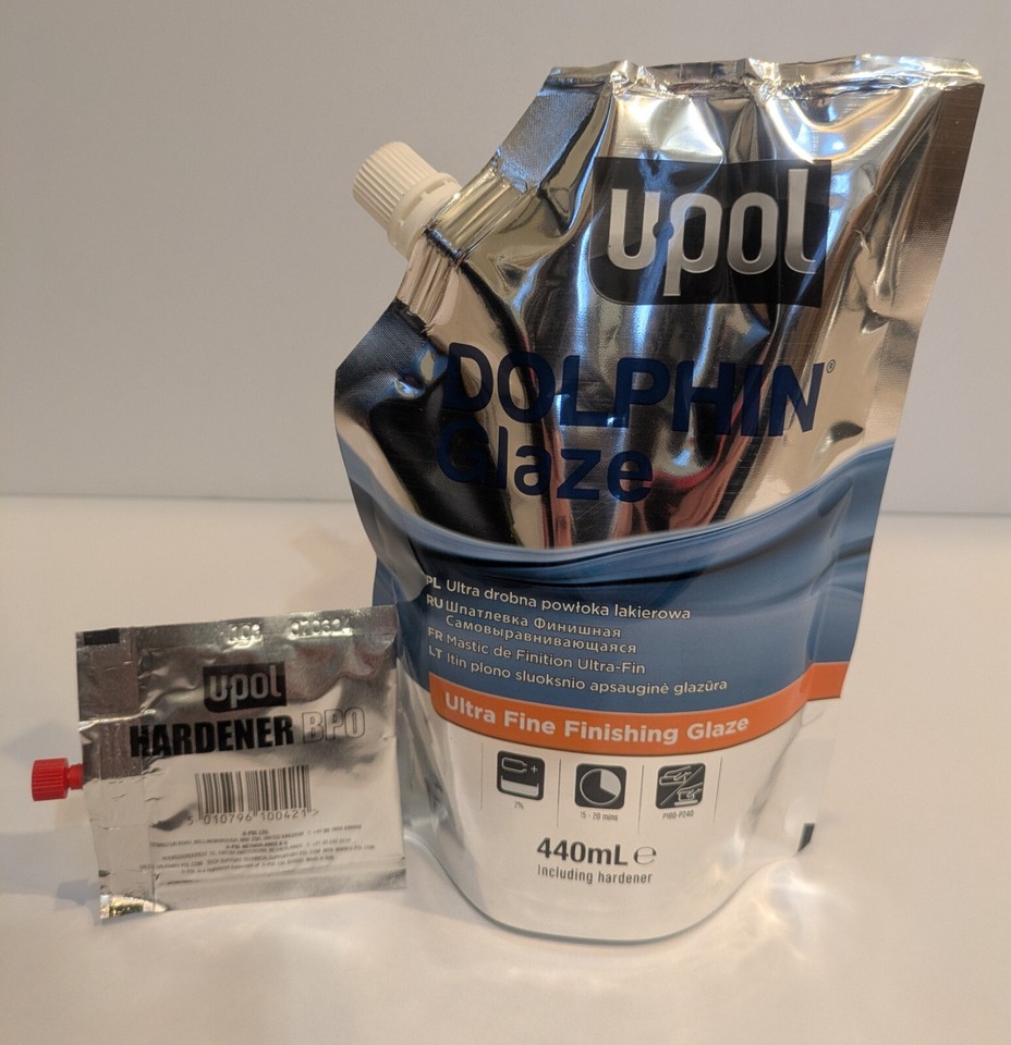 U-POL UP0714 Dolphin Glaze 440ml Bag Self Leveling Premium Glaze Putty ...
