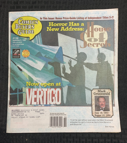 1996 COMICS BUYERS GUIDE Newspaper #1190 FN 6.0 House of Mystery / DC Vertigo | eBay