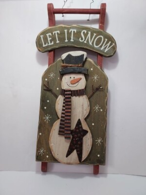 24" Christmas Sled-Sleigh Wall Hanging Decoration | eBay