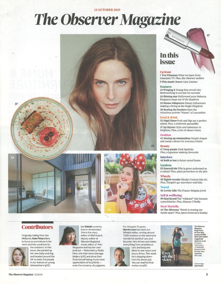 UK Observer Magazine: Rebecca Ferguson, Gary Lineker, Jason Donovan, 13 ...