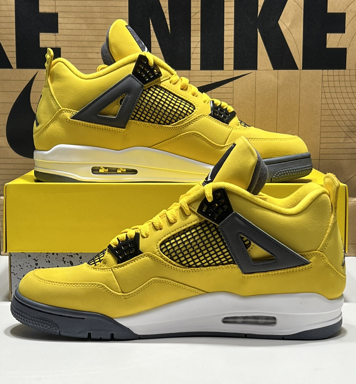 Nike Air Jordan 4 Retro IV Lightning Tour Yellow 2021 CT8527-700 Men's ...