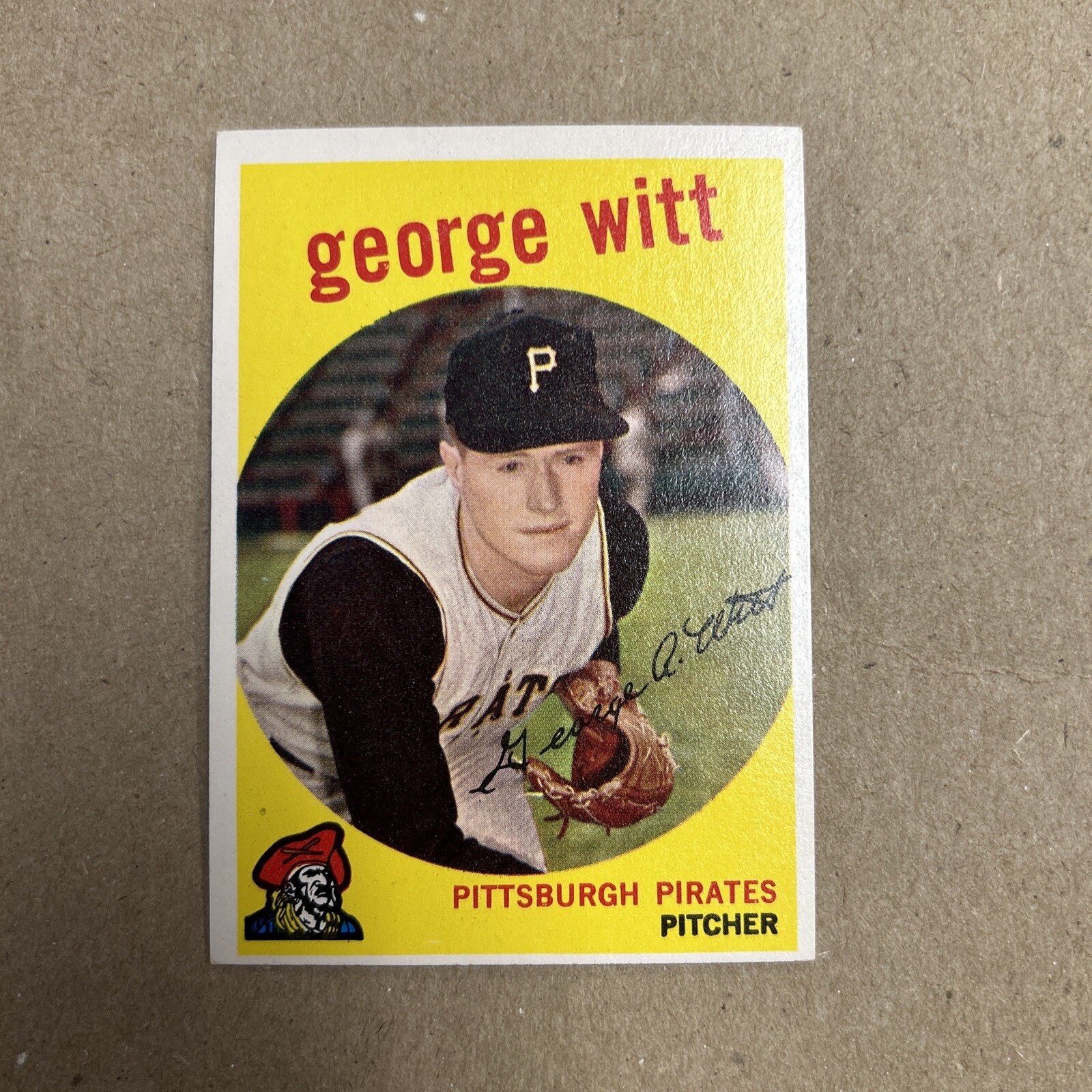 1959 Topps Baseball George Witt Pittsburgh Pirates Card #110 | eBay