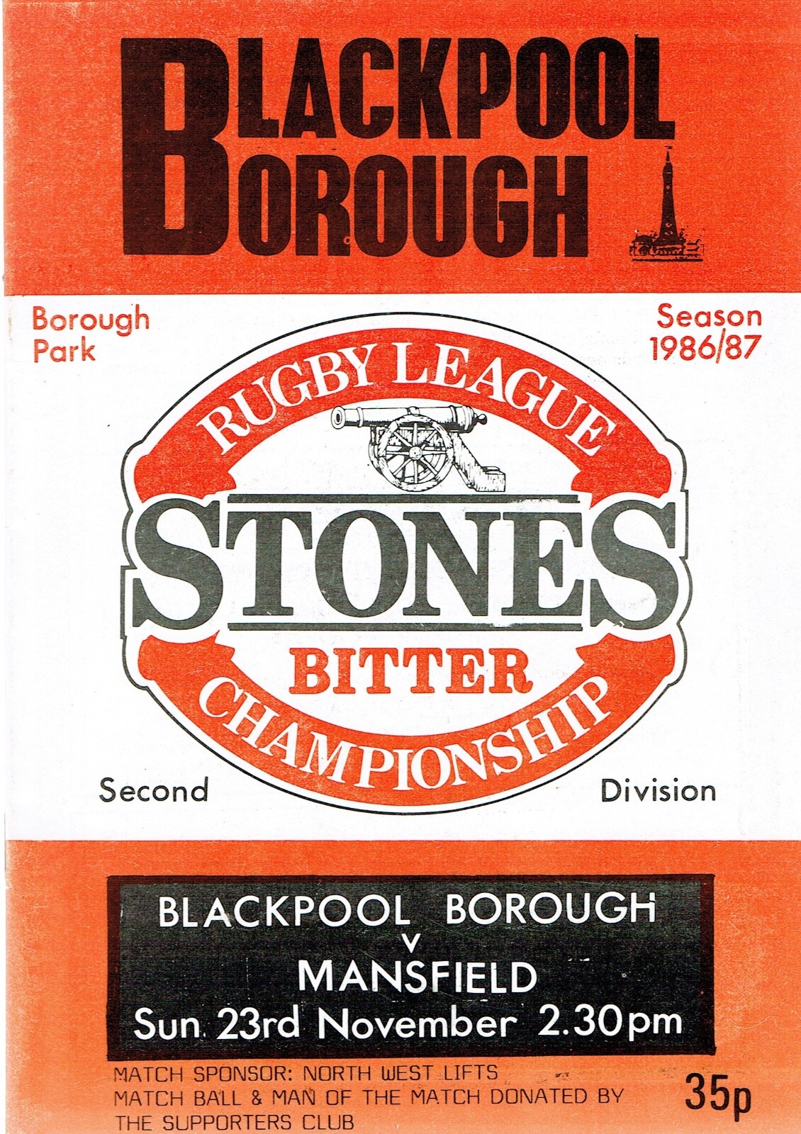 BLACKPOOL BOROUGH 5 RUGBY LEAGUE MATCH PROGRAMMES 1983 85 86 SEASONS ...