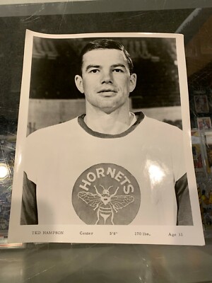 1960'S TED HAMPSON PITTSBURGH HORNETS 8X10 GLOSSY VINTAGE PUBLICITY ...