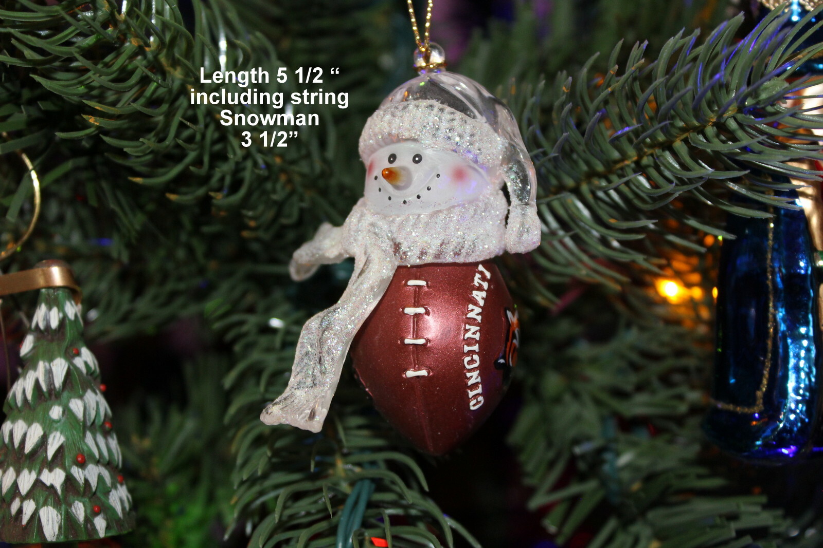 Cincinnati Bengals NFL Licensed Christmas Ornament Football Acrylic ...