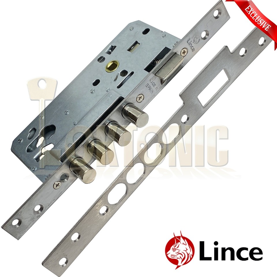 Lince 4 BOLT High Security Mortice Euro Sash Bolt Lock Case 5 Secure ...
