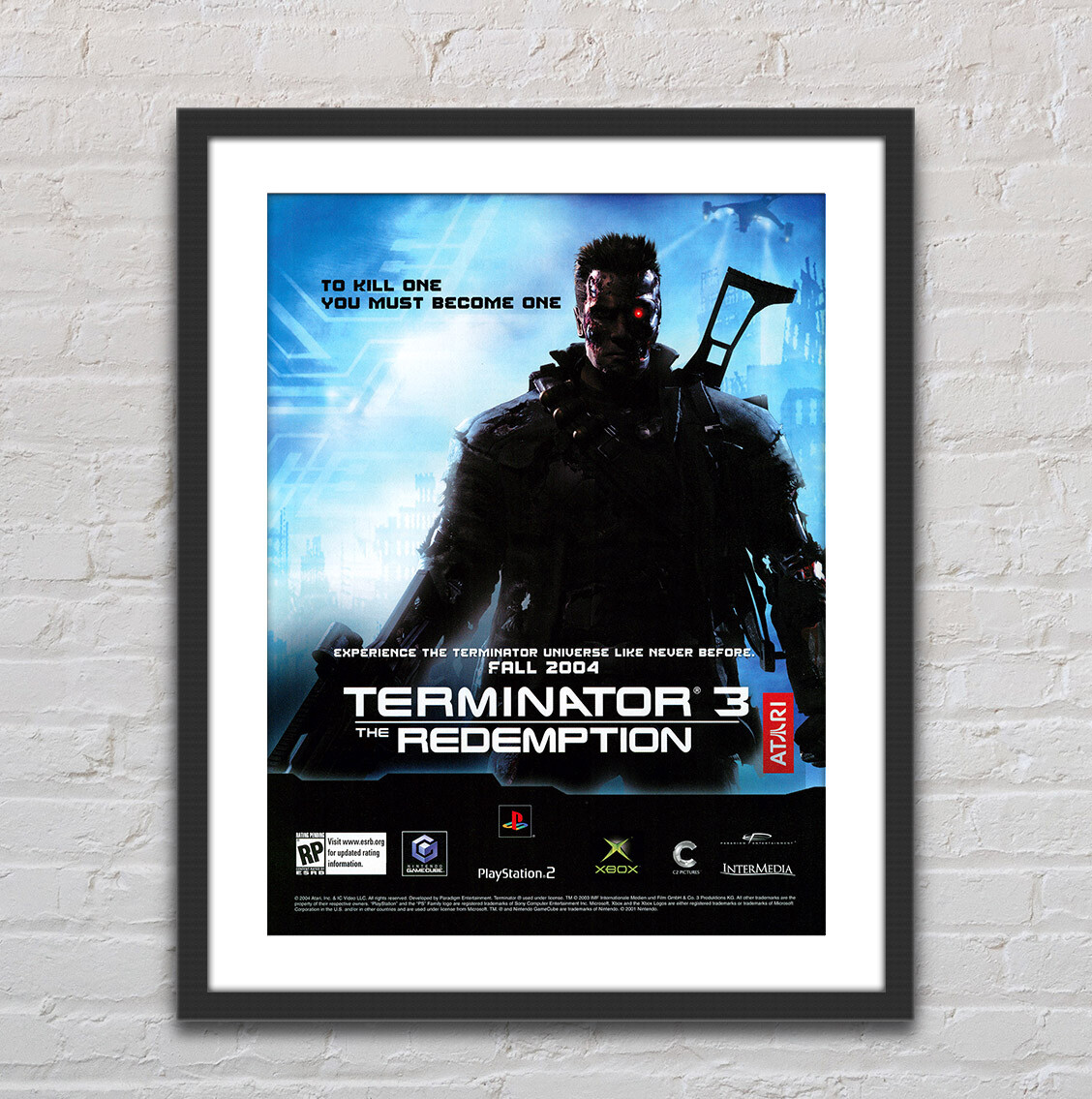 Terminator 3 The Redemption PS2 XBOX Gamecube Promo Poster 18" x 24 ...
