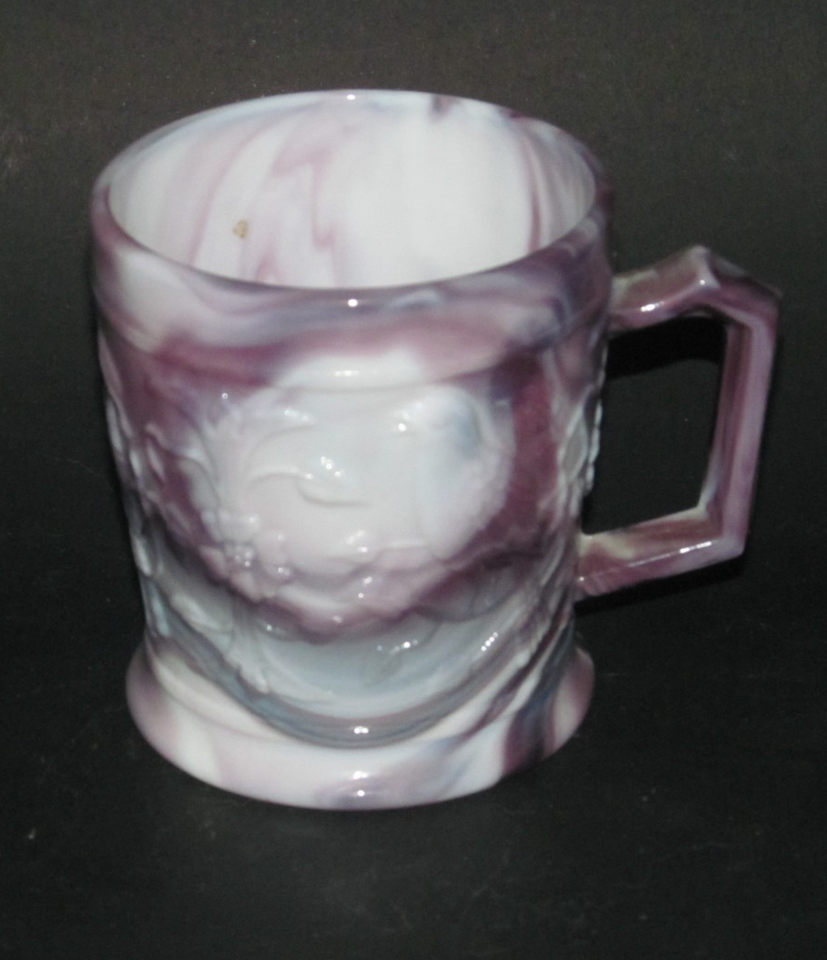 2 Imperial Glass Purple Amethyst Slag Robin Bird Mugs Cups | eBay