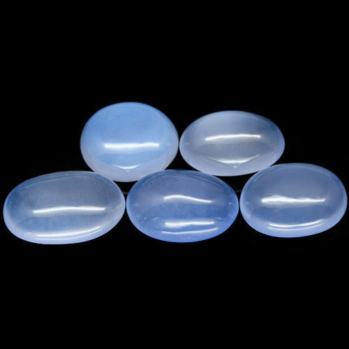 Shola Genuine 33.56 Ct Natural Blue Agate / Chalcedony 5 Pieces from ...