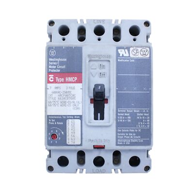 Eaton HMCP007C0C Circuit Breaker,7A,3P,600VAC,HMCP | eBay