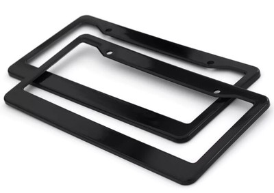 2pc Black Plastic License Plate Frame Tag Cover for Car SUV Van Truck ...
