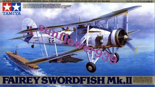 Tamiya 61099 1/48 Scale Model Aircraft Kit WWII RAF Fairey Swordfish MK ...