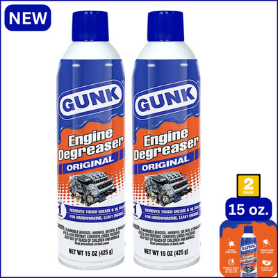 GUNK 15 oz. Original Engine Degreaser (Pack of 2), Heavy Duty Cleaning ...
