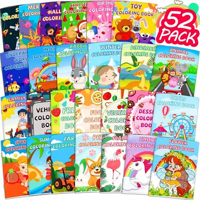 26Pack Coloring Books for Kids Ages 2-4-6-8-12, Small Bulk Coloring ...
