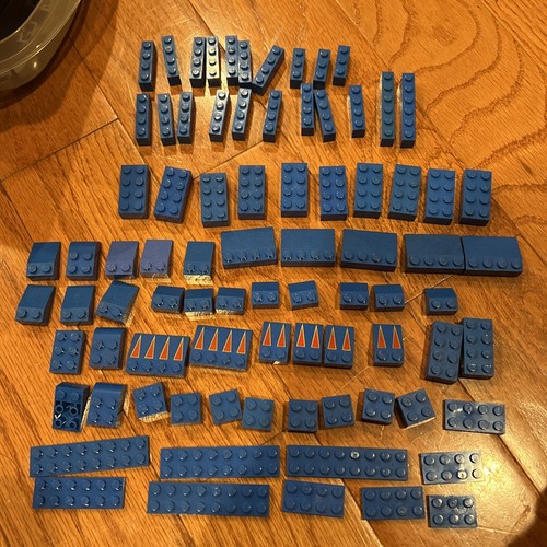 Lego Blue Bricks 80 Pieces Assorted Lot | eBay