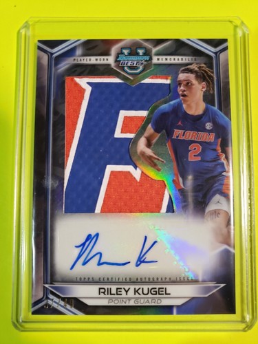 2023-24 Bowman Best University Riley Kugel Jumbo Patch & AUTO #/49 Sick ...
