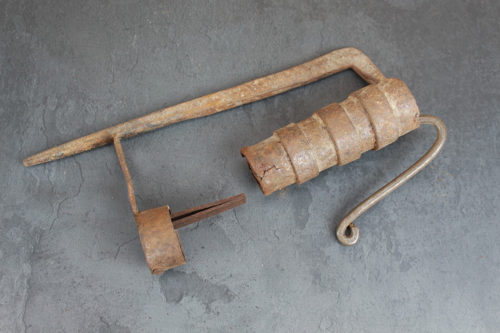 Vintage Rustic Iron Door Lock Handcrafted Indian Antique | Primitive ...