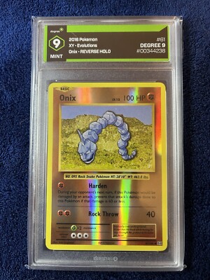 2016 Pokemon XY Evolutions Onix #61 Rev Foil Degree 9 MINT | eBay