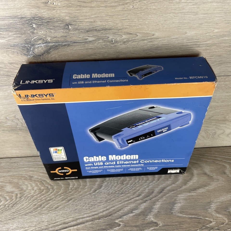 open box Cisco-Linksys BEFCMU10 Ethernet Cable Modem 745883551866| eBay