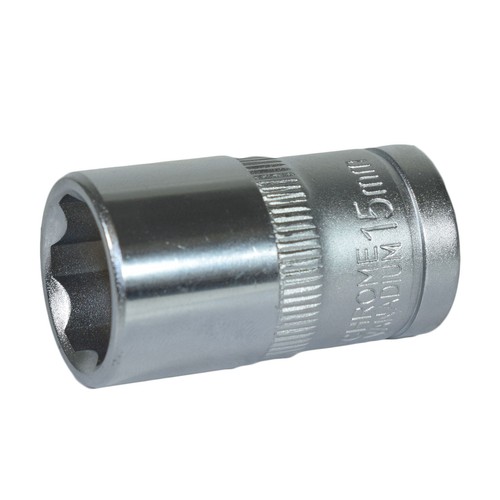 1/2" Drive 15mm Metric Super Lock Shallow 6-Sided Single Hex Socket ...