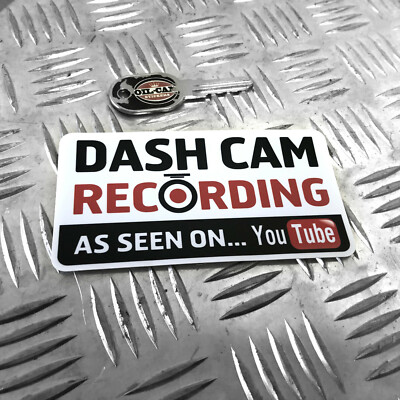 1X DASH CAM RECORDING AS SEEN ON YOUTUBE - FUNNY CAR STICKER DECAL ...