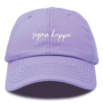 Sigma Kappa Sorority Hat Womens Cursive Embroidered Baseball Cap ...