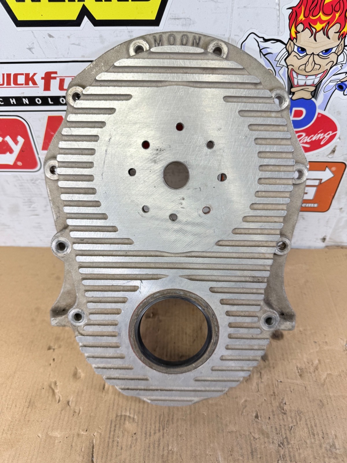 MOON BBC BIG BLOCK 454 V-8 CHEVY FUELIE FINNED TIMING COVER VINTAGE | eBay