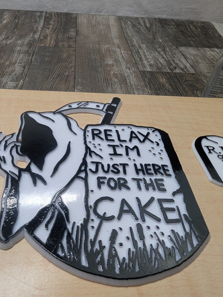 Vintage Halloween plastic cake topper . Grim Reaper Grave stones | eBay