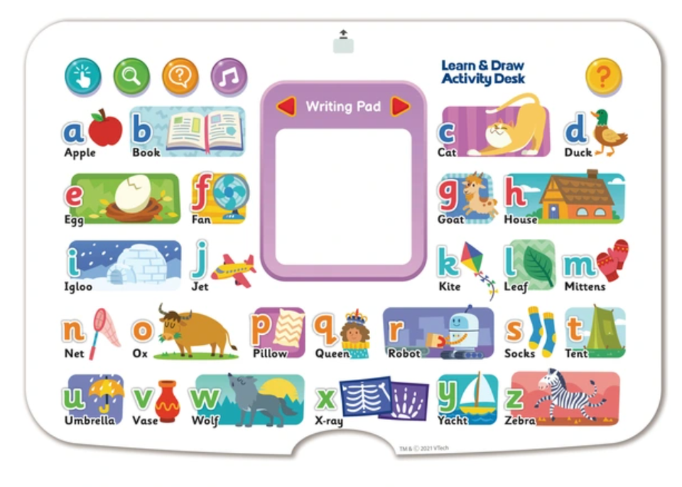 VTech Draw and Learn Activity Desk Pink - Kids Playset Learning Toys ...