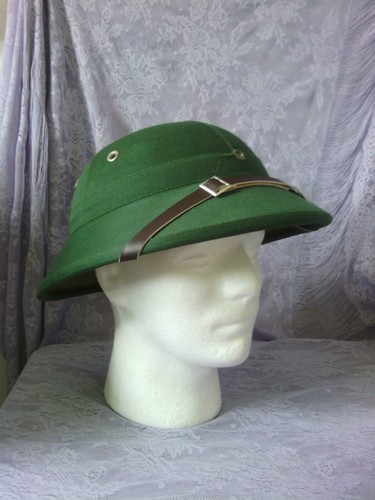 VIETNAM WAR ARMY GREEN PITH HAT WITH BADGE - VIETNAM WAR - COSPLAY ...