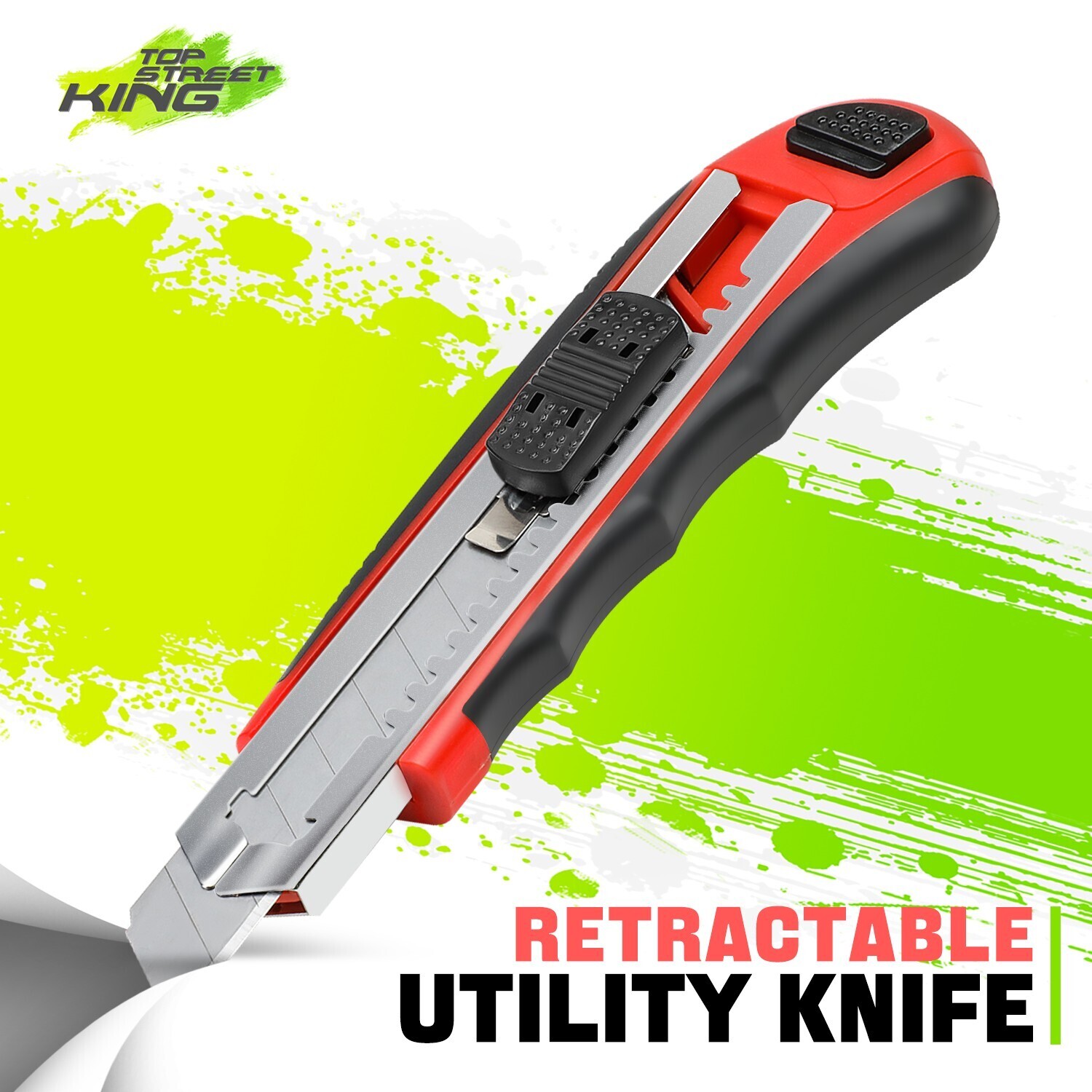 Heavy Duty Snap-Off Lock Razor Blade Retractable Utility Knife Box ...