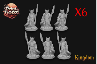 Fantasy Knights Character Pack Dungeons & Dragons DnD Unpainted Mini ...