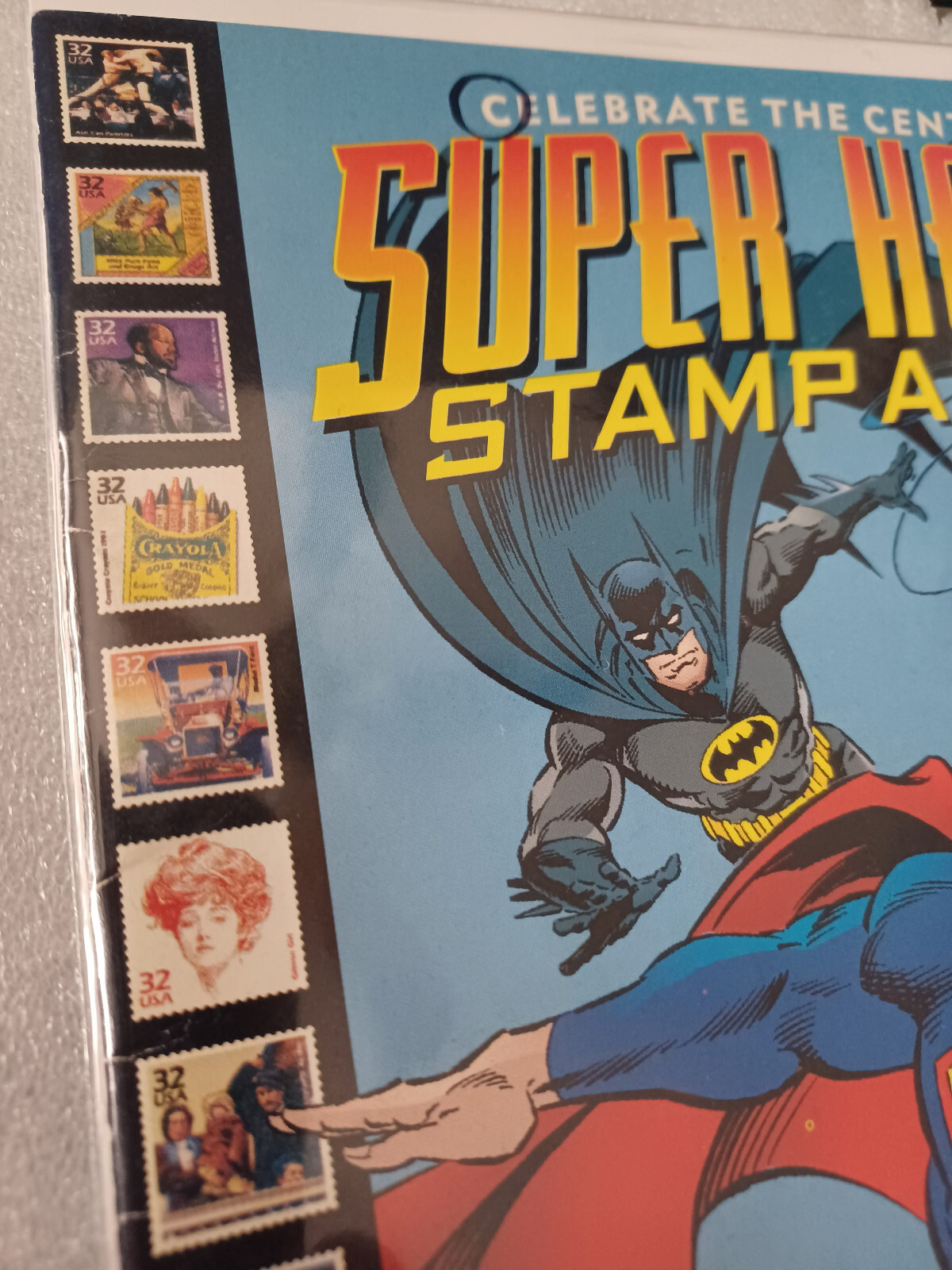 Super Heroes Stamp Album #1 (1998 DC Comics USPS) Justice League, book ...