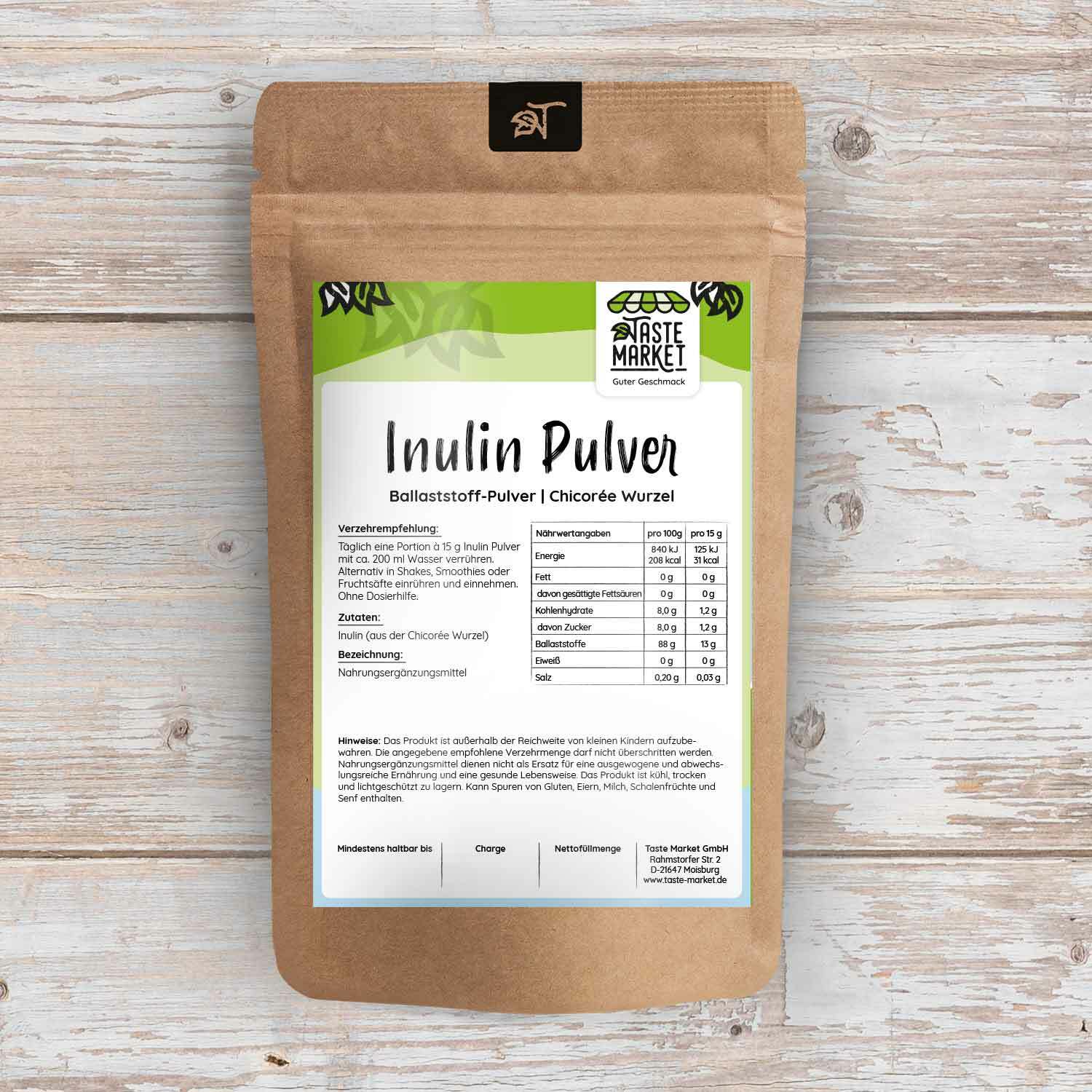 Inulin Pulver | Vegan | Ballaststoffe | Darmflora Darm | 100% löslich ...