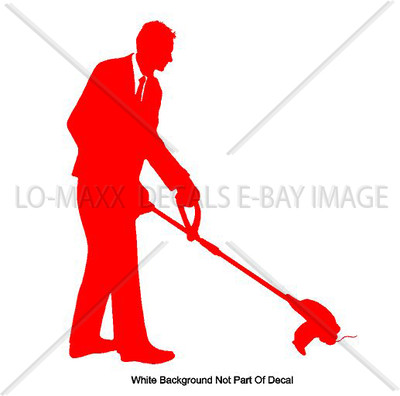 Businessman Weed Eater Home Office Car Original Custom Art Die Cut ...